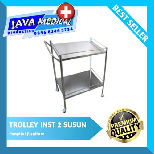 Jual TROLLY INSTRUMEN 2 SUSUN STAINLESS / RUMAH SAKIT / KLINIK - Kab ...