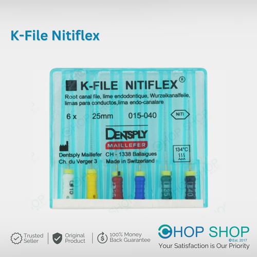 Jual ORIGINAL K-File Nitiflex Dentsply Maillefer Root Canal File - 20 ...