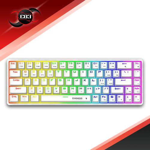 Jual E-YOOSO Z-686 MECHANICAL KEYBOARD 68 KEY White RGB - BROWN SWITCH ...