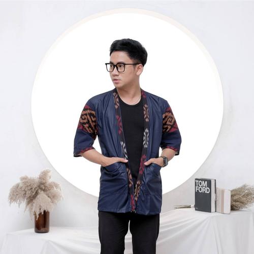 Jual Blazer Batik Pria Kombinasi Tenun Ikat Troso Handmade - 4 - Kab ...