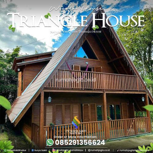 Jual Rumah Kayu Segitiga Model Terbaru 2 Lantai - Kab. Kudus ...