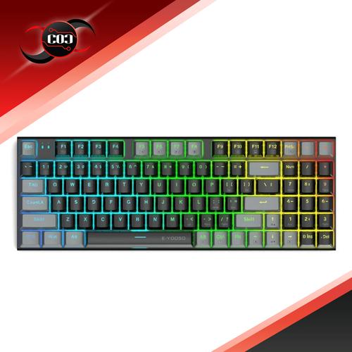 Promo E-YOOSO Z-19 MECHANICAL KEYBOARD 94 KEY Black Grey RGB - BLUE ...