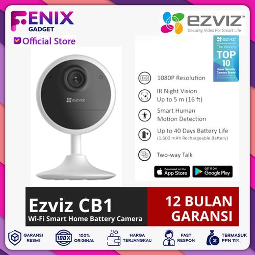 Promo Ezviz CB1 Smart Home WiFi Battery IP Camera CCTV Indoor Type C ...
