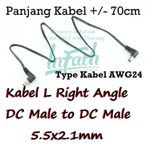 Jual Kabel Adaptor Daisy Chain 1 To 1 Way L Plug DC Male To DC Male 2 ...