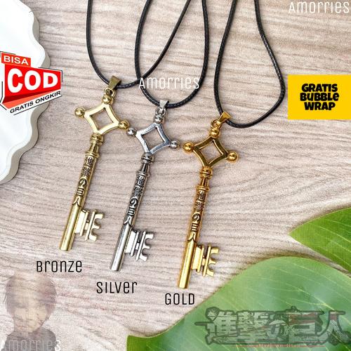 Jual Kalung Anime Attack On Titan Kunci Eren Yeager Basement Key ...