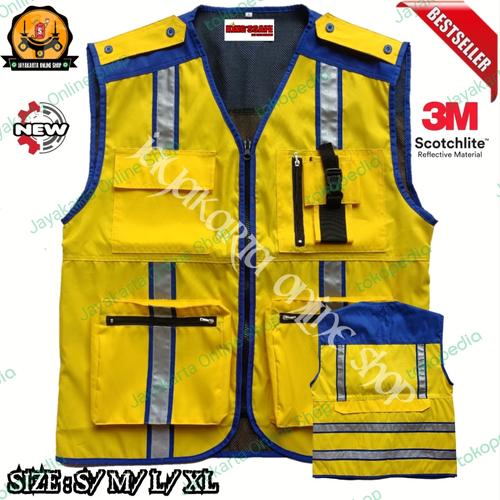 Jual ROMPI SAFETY PUPR KUNING BIRU 3M SCOTLITE TASLAN WATERPROOF-ROMPI ...