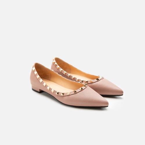 Promo Scilla Rockstud Ballerine in Cameo - Cameo Grained, 40 - Kota ...