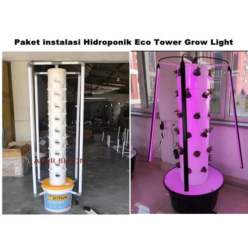 Jual Paket Instalasi Hidroponik Vertikal model Eco Tower Rangka Grow ...
