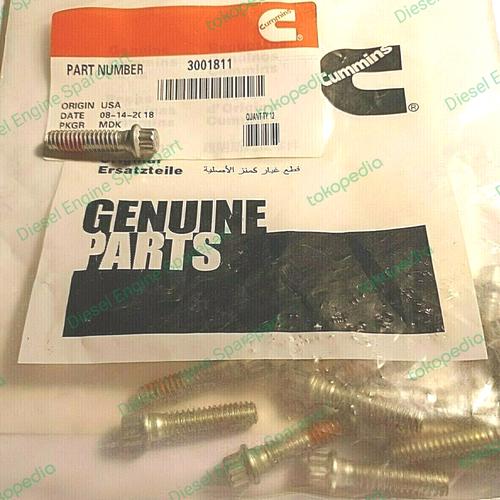 Jual 3001811 screw hexagon head cap cummins kta19 / kta38 / kta50 ...