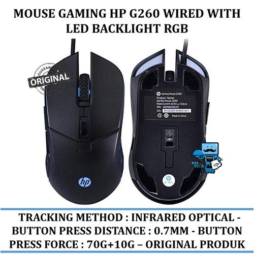 Jual Mouse Gaming Hp G260 Wired With Led Backlight Rgb - Original ...
