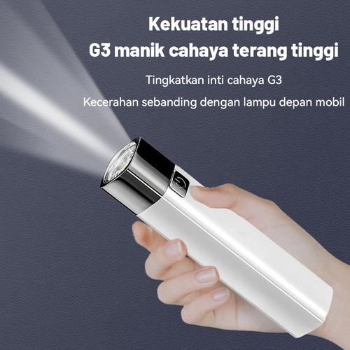 Jual Senter LED Cahaya Kuat Pengisian Harta Karun Senter USB Charging ...