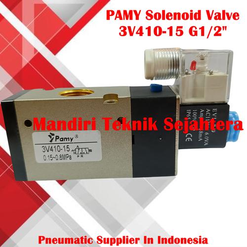 Jual PAMY Solenoid valve pneumatic 3V410-15 1/2" inch - AC220V ...
