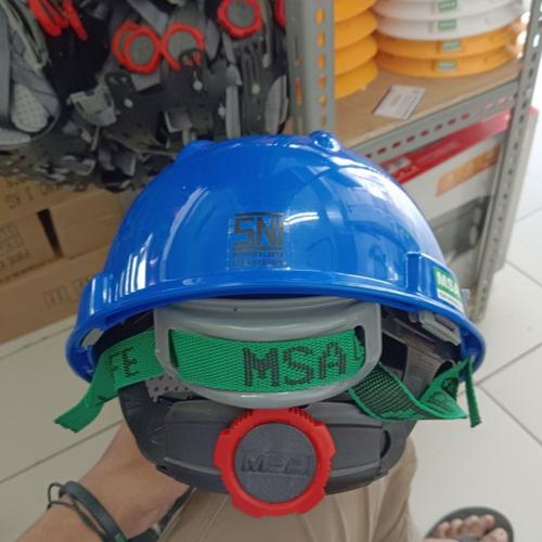 Jual Helm Safety MSA Full Sett / Helm Pekerja Proyek Warna Biru SNI ...