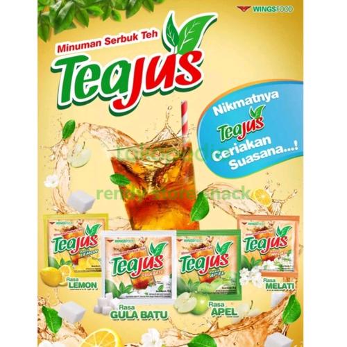 Jual TeaJus Rasa Gula Batu 1 renceng isi 10 sachet/ Teh tea jus manis ...