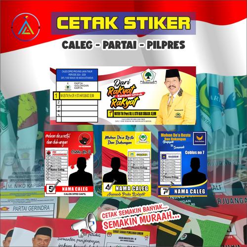 Jual Cetak Stiker Caleg Partai Pilpres Kampanye - Sticker Pemilu ...