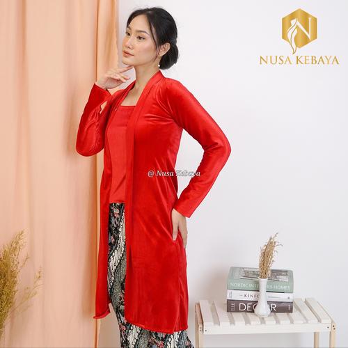 Jual Kebaya Tunik Jumbo Bahan Bludru Big Size Stelan Kebaya Wisuda ...