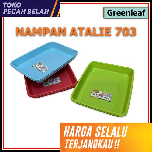 Jual Nampan segi 3,9 liter Atalie 703 Green Leaf (P36,5 x L28 x T4,9 cm ...