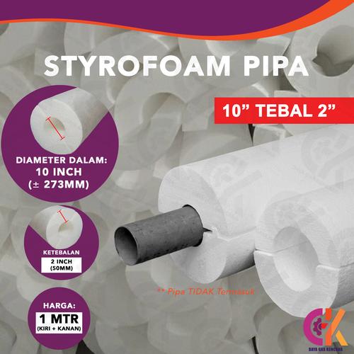 Jual Styrofoam Pipa 10 Inch Tebal 2 inch - Bungkus Pipa Styrofoam ...