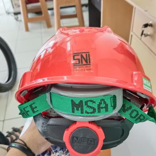 Jual Helm Safety MSA Full Sett / Helm Pekerja Proyek Warna Merah SNI ...