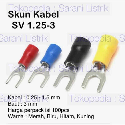 Jual Terminal Skun Kabel Fork Skun Y SV 1.25-3 SV1.25-3 - 100pcs - Kuning - Jakarta Pusat ...