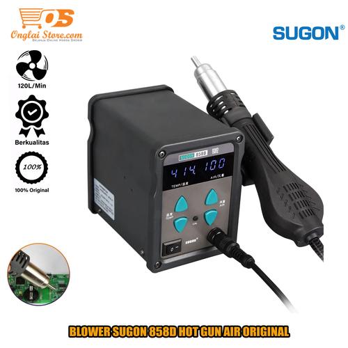 Jual Sugon 858D Solder Blower Soldering Hot Air Gun Rework 858 D 700W ...