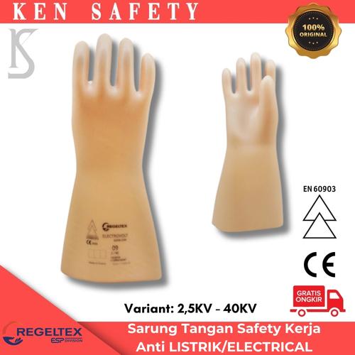 Jual Sarung Tangan Safety Anti Listrik Kerja Listrik INSULATED REGELTEX ...