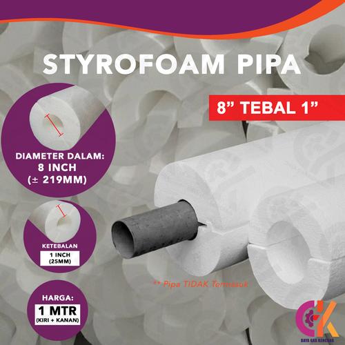Jual Styrofoam Pipa 8 Inch Tebal 1 inch - Bungkus Pipa Styrofoam ...
