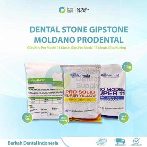 Jual Dental plaster moldano gips stone putih biru dan kuning 1kg - GIPS ...