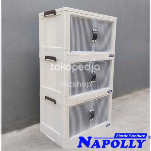 Jual CONTAINER BOX LIPAT LEMARI SUSUN PLASTIK SERBAGUNA POLIBOX NAPOLLY ...