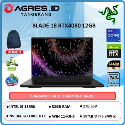 Jual RAZER Blade 18 QHD IPS 240HZ i9 13950 RTX4080 12GB/ 32GB 1TB ...