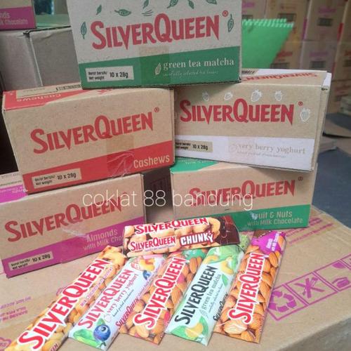 Jual Silverqueen 1 Box 25Gr 10 Pcs, Coklat Silver Queen 25Gr Mete 1 Dus, - CASHEW/METE - Jakarta ...