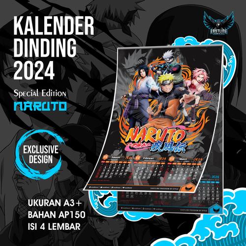 Jual Kalender Dinding Anime Naruto 2023 Isi 4 Lembar AP150 Ukuran A3 ...