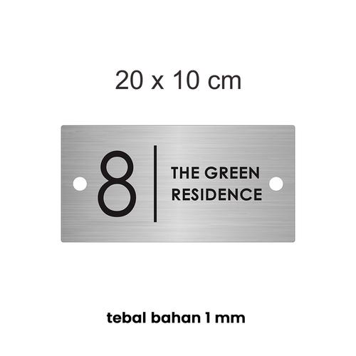 Jual Plat Nomor Rumah Stainless Steel Minimalis 01 - 20x10cm - 1mm ...