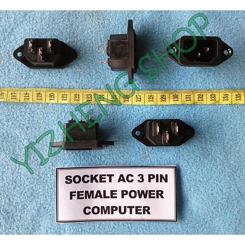 Jual SOCKET AC 3 PIN FEMALE POWER COMPUTER - Kab. Sidoarjo - YIZHENG ...