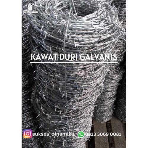 Jual PAGAR DURI / KAWAT DURI GALVANIS 4KG PANJANG KURLEB 40 METER - Kab ...