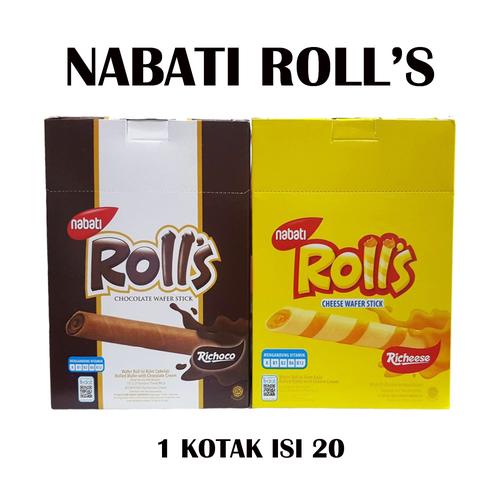 Jual Nabati Rolls Wafer Stick Kemasan Box Rasa Chocolate / Keju isi ...
