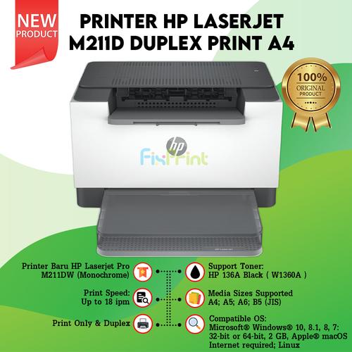Jual Printer LaserJet M211D Monochrome Duplex Print Only A4 (9YF82A ...