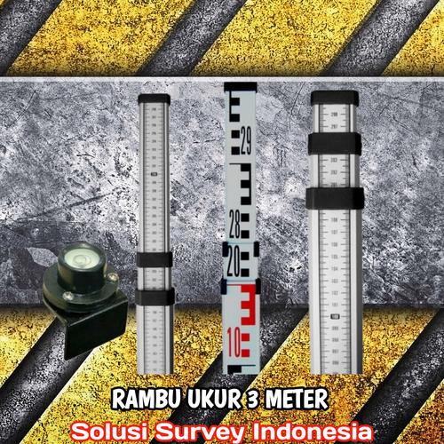 Jual Rambu Ukur 3 Meter/Lavelling Staf/Bak Ukur 3 Meter/Bak Ukur/Mistar ...