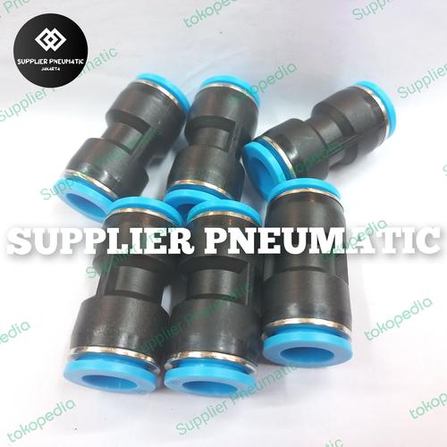 Jual Tubing Connector / Push In / Fitting Lurus Pneumatic Selang 14MM ...