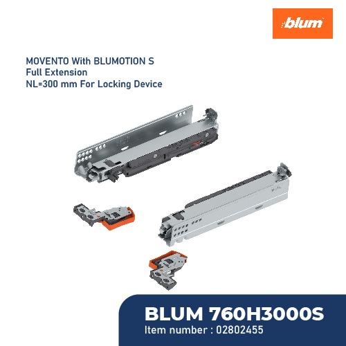 Jual BLUM REL LACI MOVENTO RUNER BLUMOTION 40KG 300MM FULL EXT LOCK ...