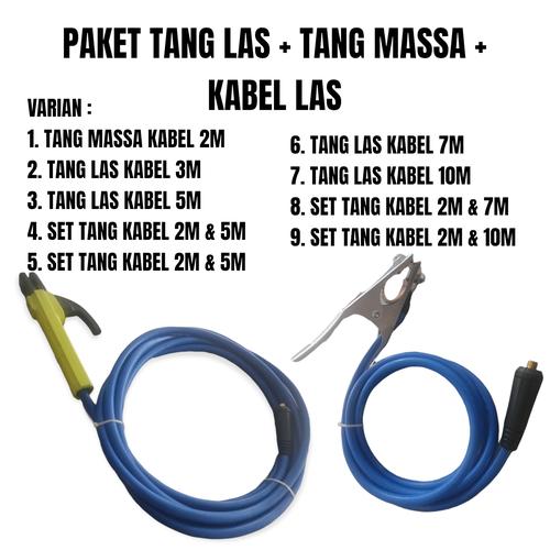 Jual PAKET TANG LAS KABEL LAS 5M + TANG MASSA KABEL LAS 2M TRAFO LAS ...