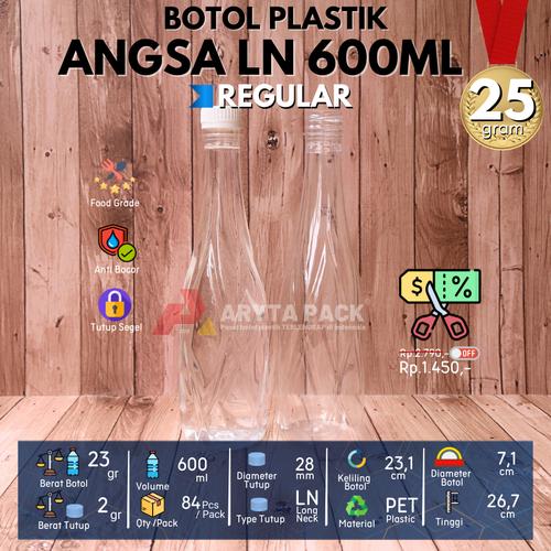 Jual Botol plastik PET 600ml angsa minuman jus susu kopi tutup LN - WIB ...