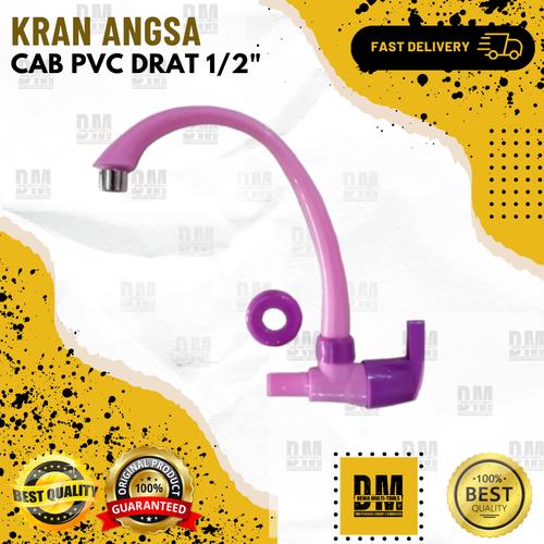 Jual CAB Kran Angsa Wastafel Plastik PVC Keran Air Cuci Piring 1/2 Inch ...