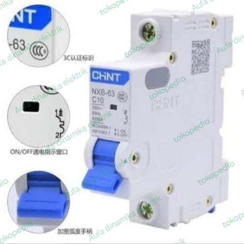 Jual MCB CHINT NXB-63 1P 6kA 2A, 4A, 6A, 10A, 16A, 20A, MCB CHINT 1P - 6A - Kab. Bogor - Aufa ...