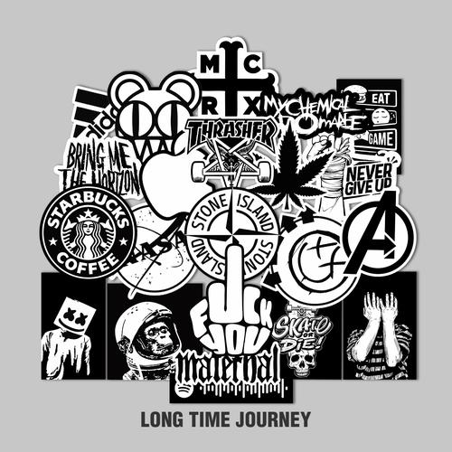 Jual Stiker Aesthetic Hitam Putih Stiker Hp helm Laptop tumbler - Kota ...