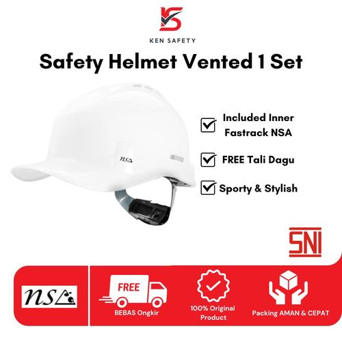 Jual Helm Proyek Safety Topi Kerja NSA Vented SNI Inner Fastrack 1 Set ...