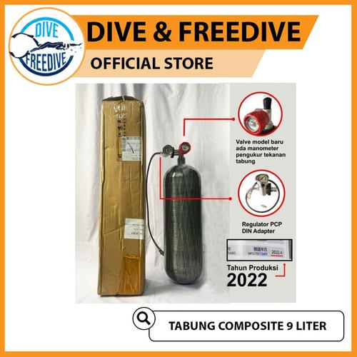 Jual Scuba Tank Tabung Composite 9 Liter PCP Breathing Apparatus SCBA ...
