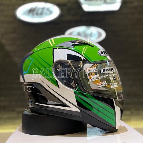Jual INK Duke #1 White Green / Helm full Face / INK full Face / INK ...