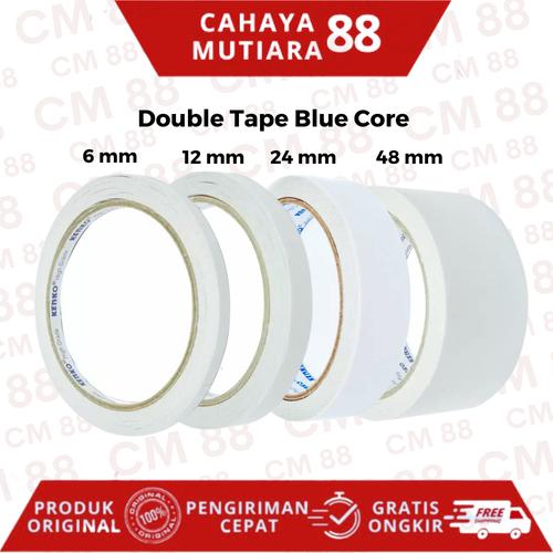 Jual Double Tape/Perekat Dua Sisi Kenko Blue Core 6/12/24/48 mm (Rol ...