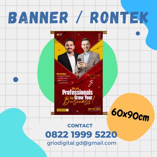 Jual Cetak Print Rontag Spanduk Banner Iklan Kampanye 60x90cm Flexi ...